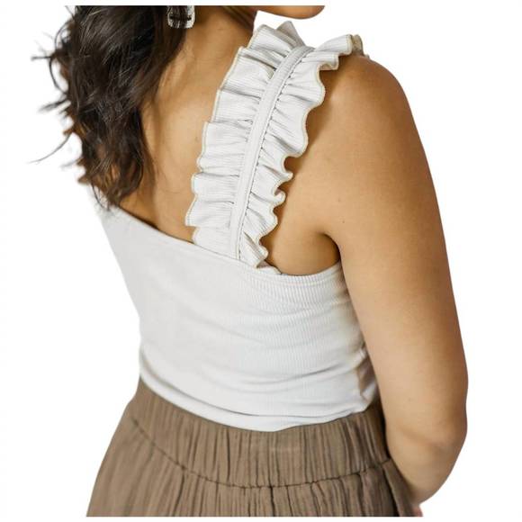 entro | Tops | New Entro Romantic Style Ribbed Bodysuit In Eggshell ...